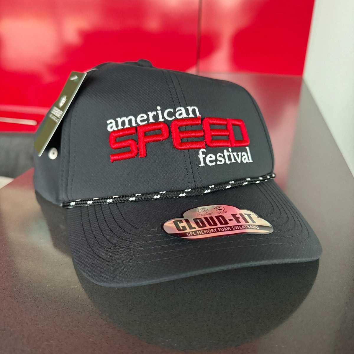 Black American Speed Festival Hat – Cloud-Fit Comfort & Bold Design ...